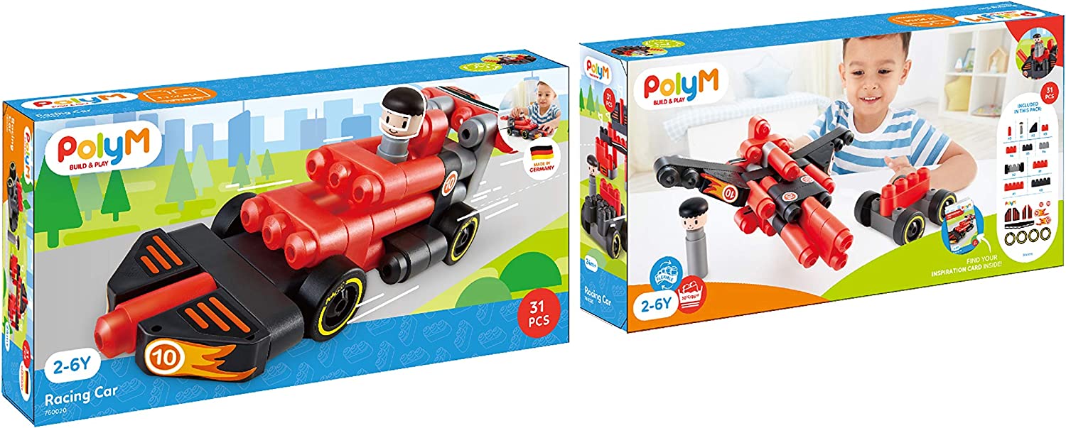 Hape Poly M Racing Car 31 Pcs – Ready Set Play